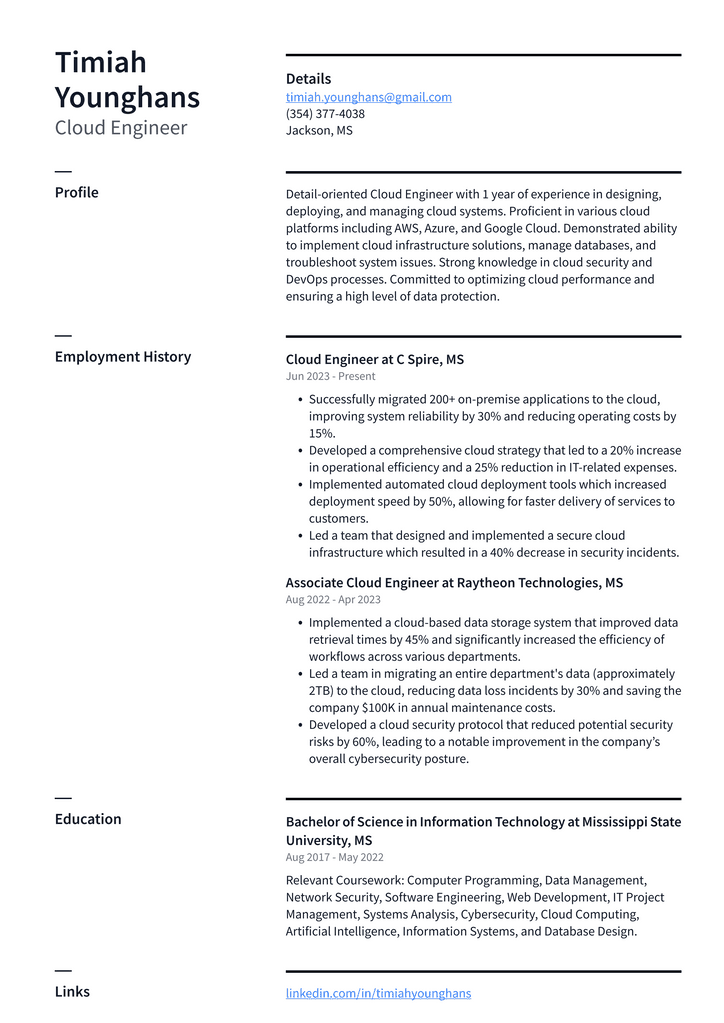 Adobe Cloud Engineer Resume Examples | ResumeCat