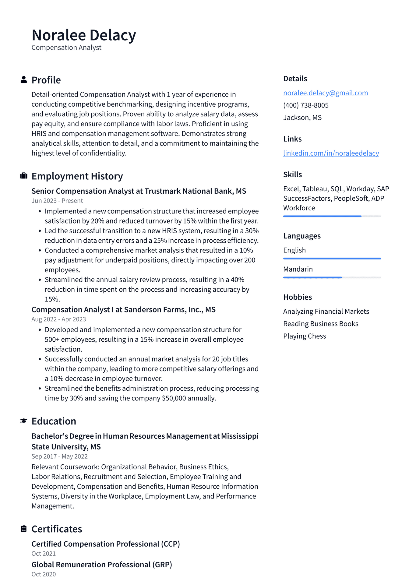 Adobe Compensation Analyst Resume Examples | ResumeCat