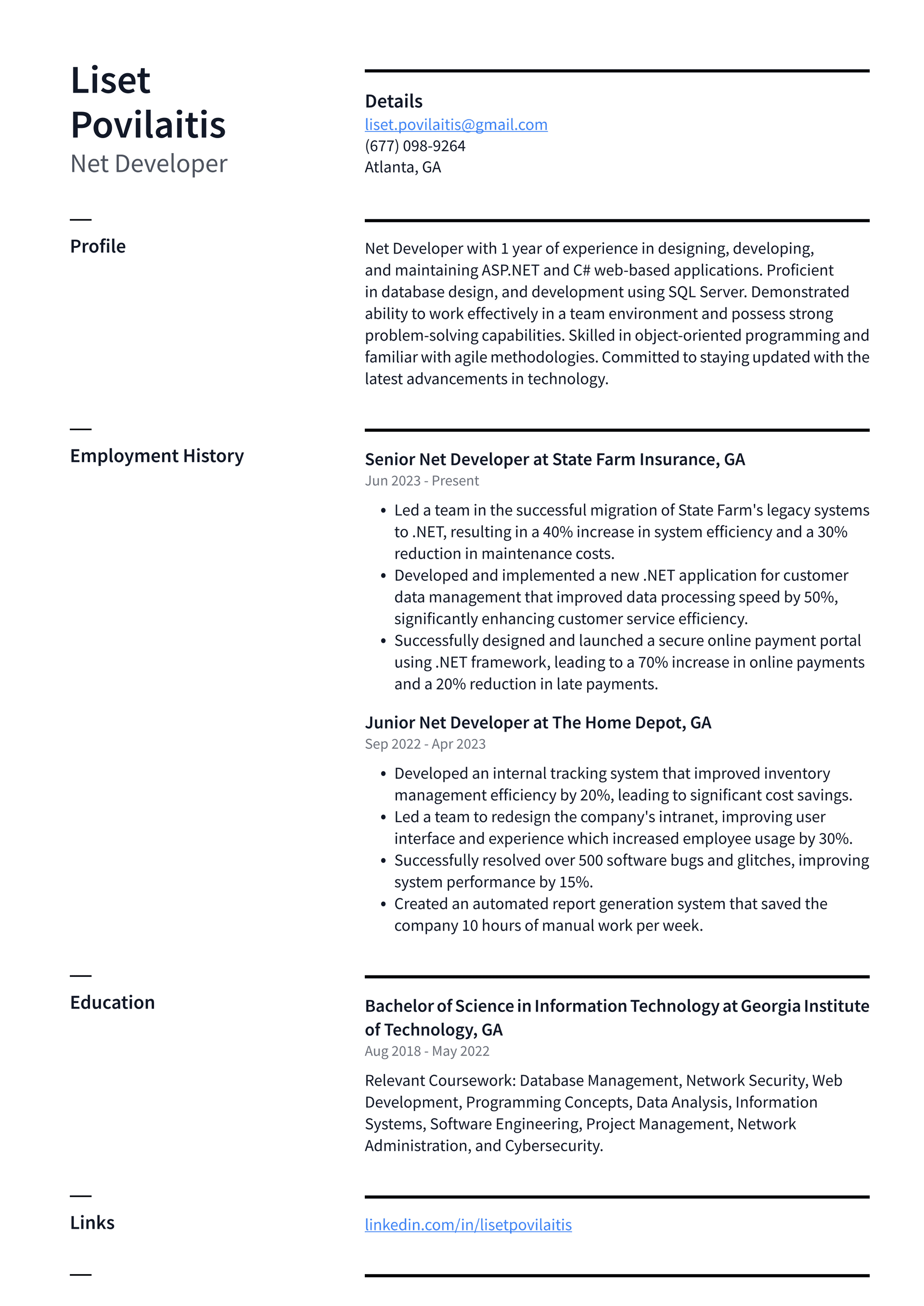 Adobe Net Developer Resume Examples | ResumeCat