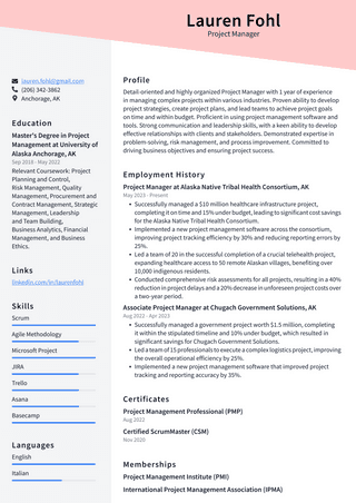 Adobe Project Manager Resume Examples | ResumeCat