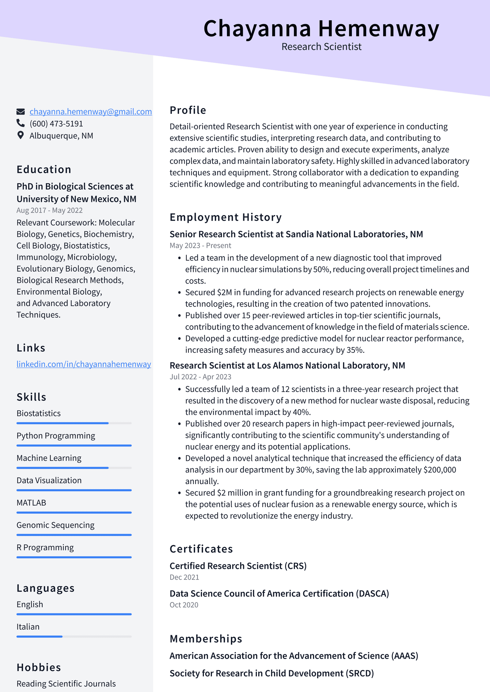 Adobe Research Scientist Resume Examples | ResumeCat