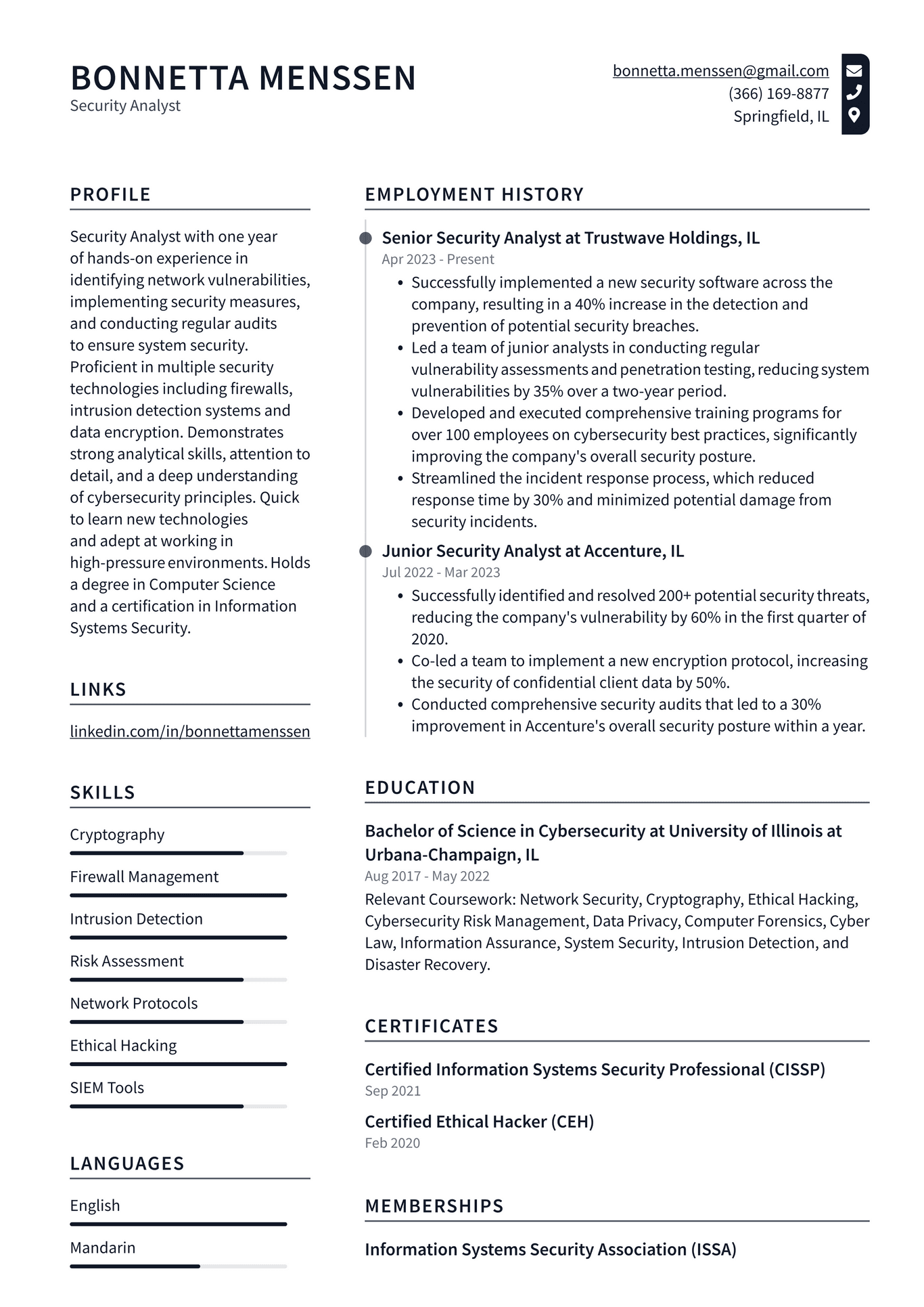 Adobe Security Analyst Resume Examples | ResumeCat