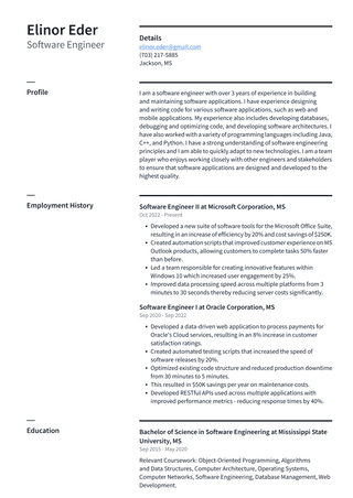Amazon Software Engineer Resume Examples | ResumeCat