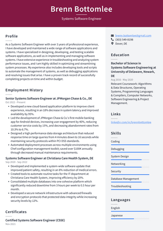 Amazon Systems Software Engineer Resume Examples | ResumeCat