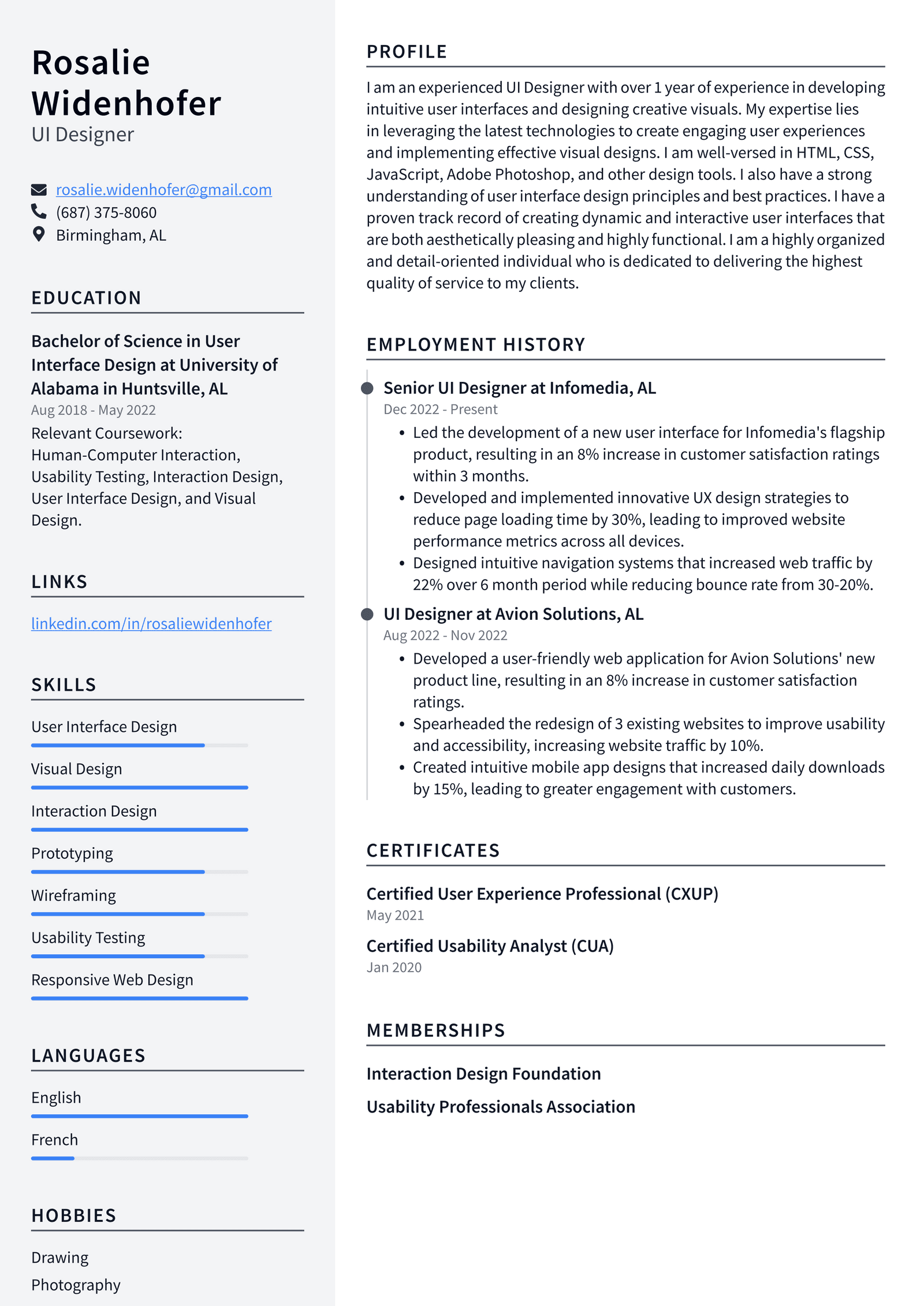 Amazon UI Designer Resume Examples | ResumeCat