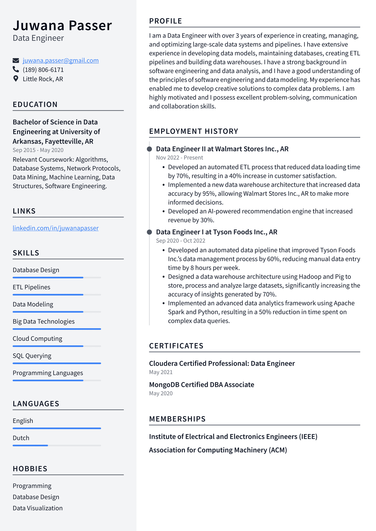 Apple Data Engineer Resume Examples | ResumeCat