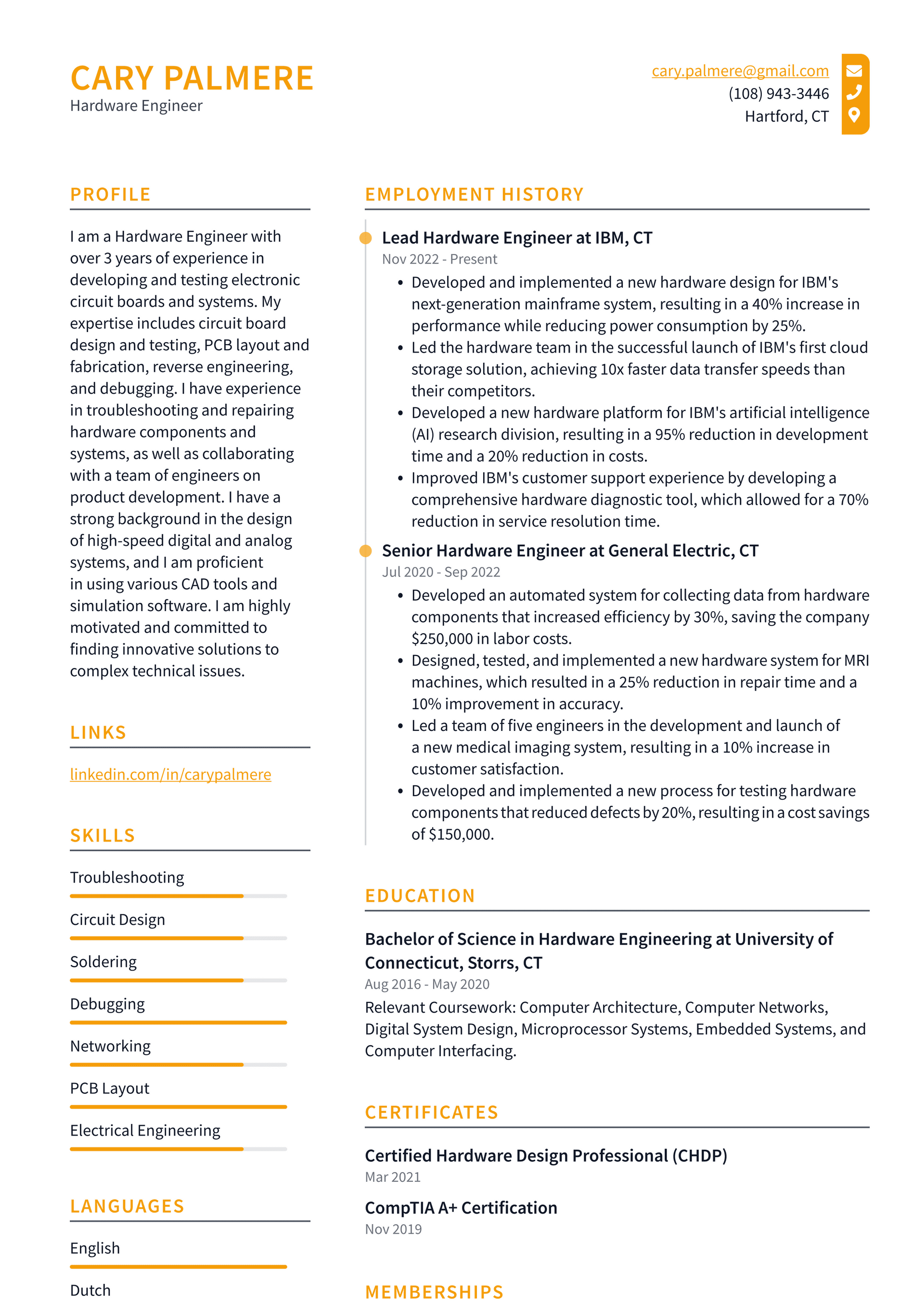 Apple Hardware Engineer Resume Examples | ResumeCat