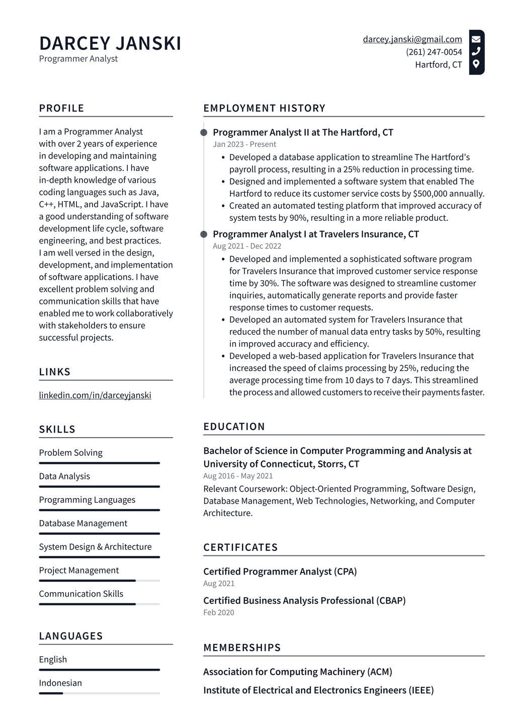 Apple Programmer Analyst Resume Examples | ResumeCat