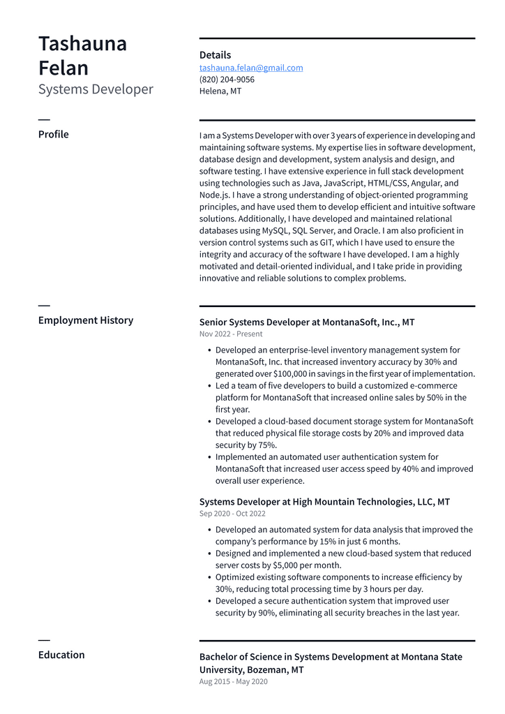 Apple Systems Developer Resume Examples | ResumeCat