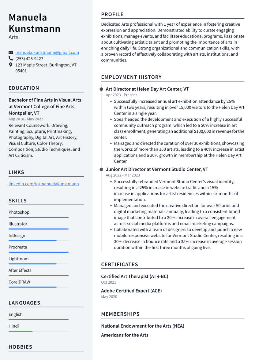 Top 12 Arts Skills To Put On Your Resume ResumeCat