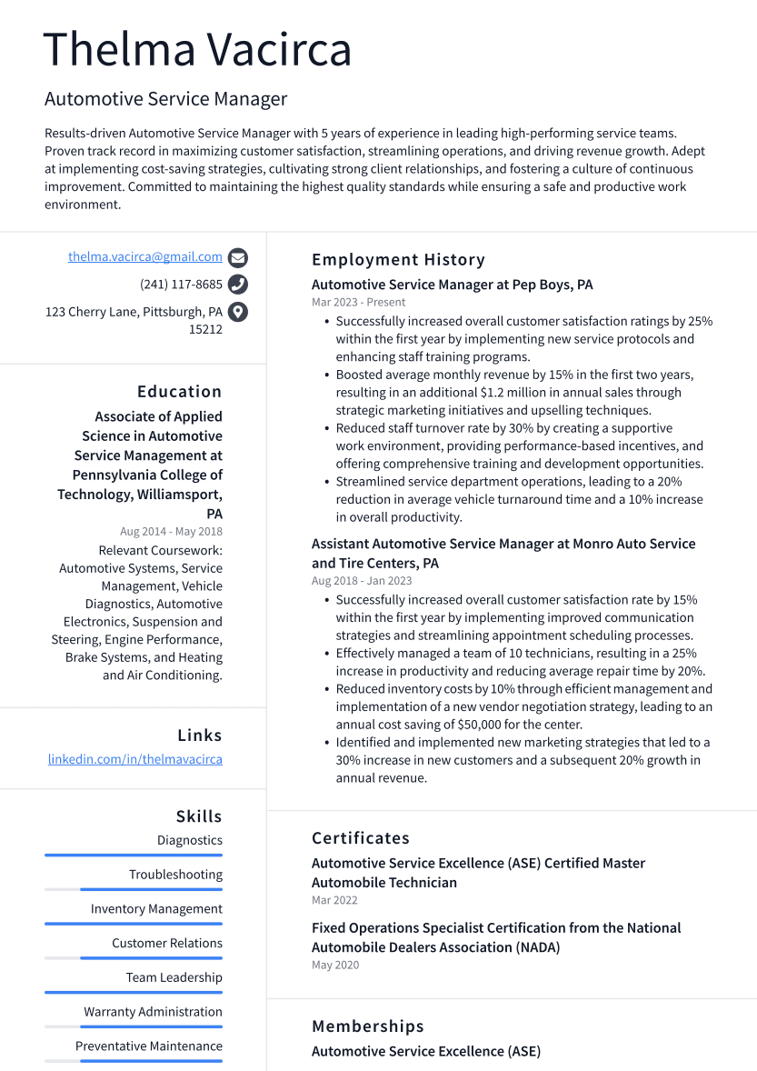 12 Automotive Service Manager Skills Definition And Examples