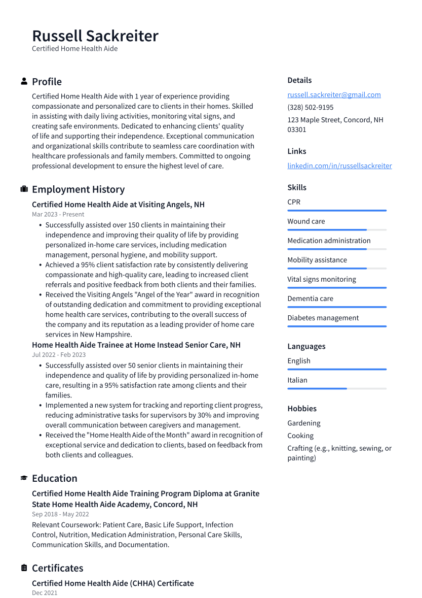 Top 16 Certified Home Health Aide Resume Objective Examples Top 16 Certified Home Health Aide Resume Objective Examples