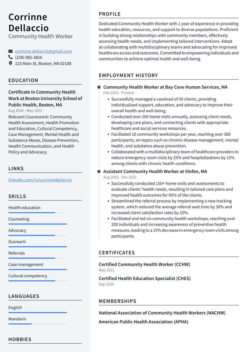 Community Health Worker Cover Letter Samples And Templates