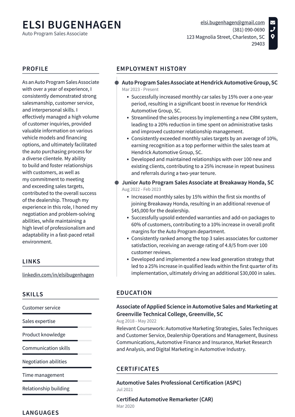 Costco Auto Program Sales Associate Resume Examples