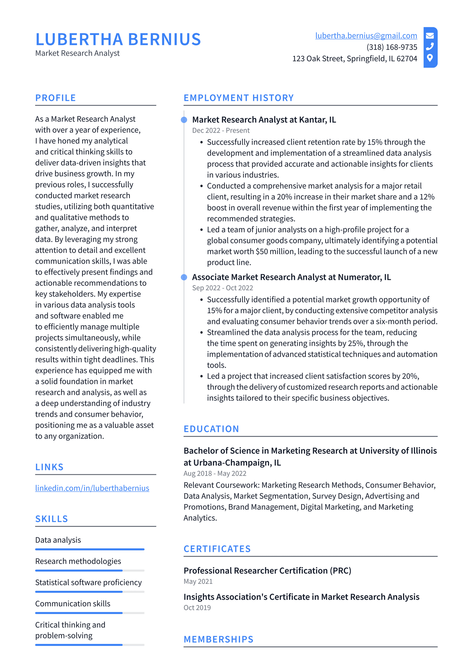 Costco Market Research Analyst Resume Examples | ResumeCat