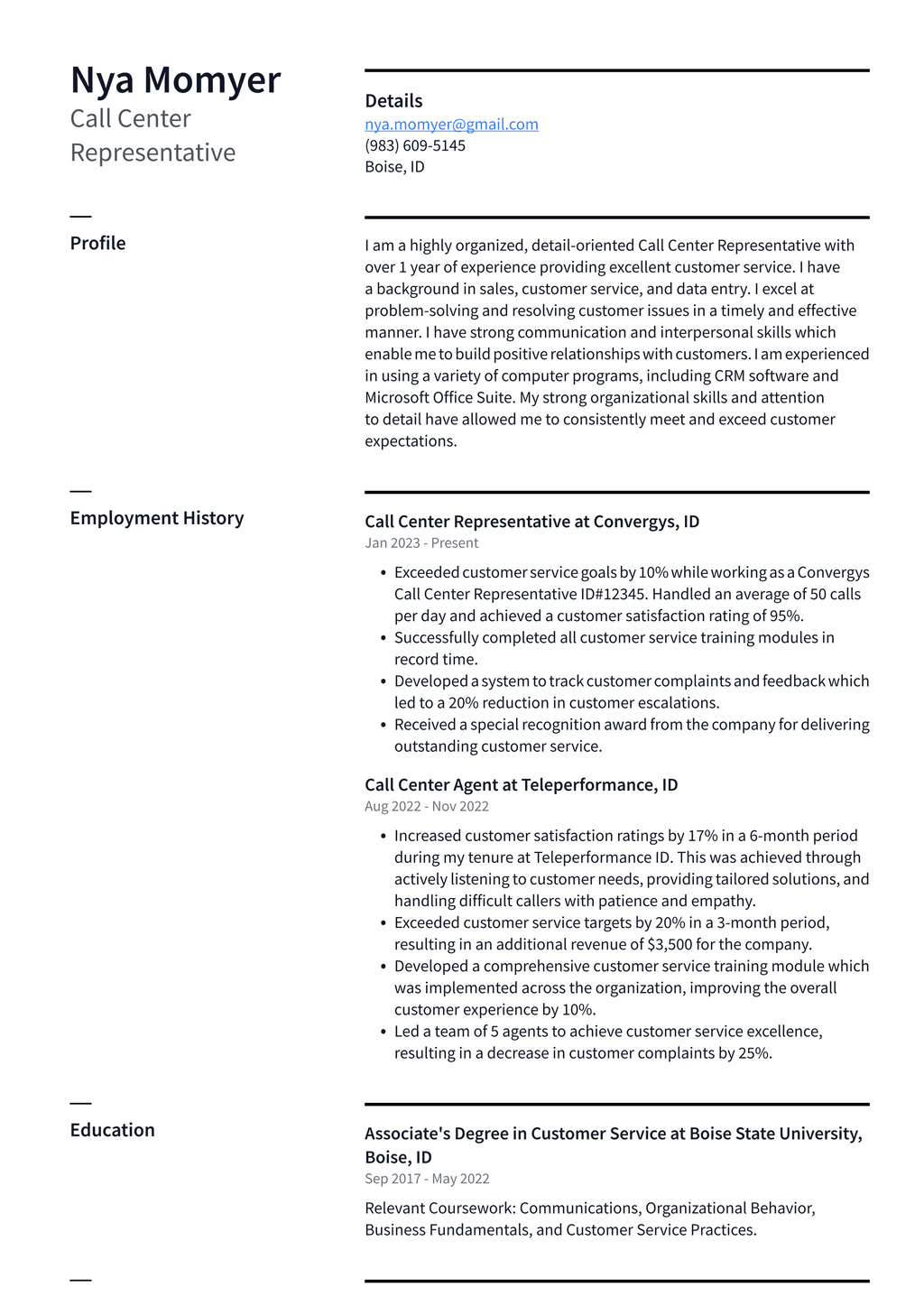 CVS Call Center Representative Resume Examples | ResumeCat CVS Call Center Representative Resume Examples | ResumeCat