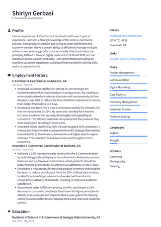 CVS E-Commerce Coordinator Resume Examples | ResumeCat