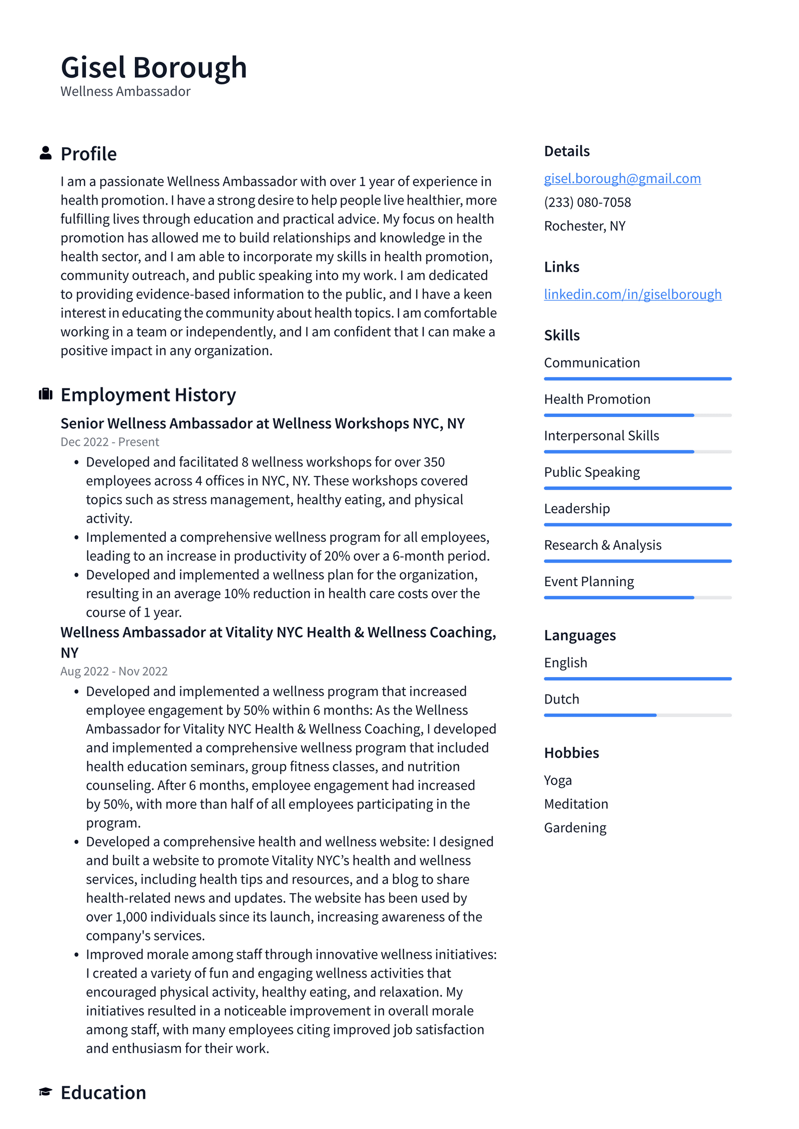 CVS Wellness Ambassador Resume Examples | ResumeCat