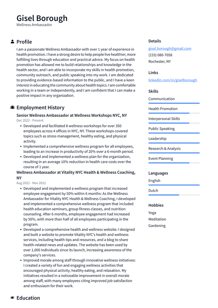 CVS Wellness Ambassador Resume Examples | ResumeCat