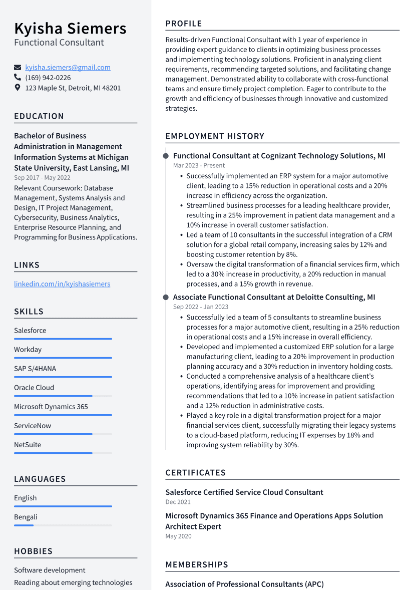 Top 12 Functional Consultant Skills To Put On Your Resume