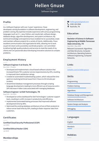 Google Software Engineer Resume Examples | ResumeCat