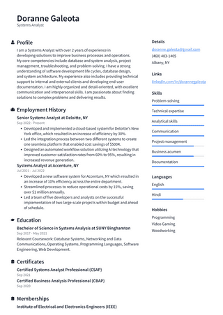 Google Systems Analyst Resume Examples | ResumeCat