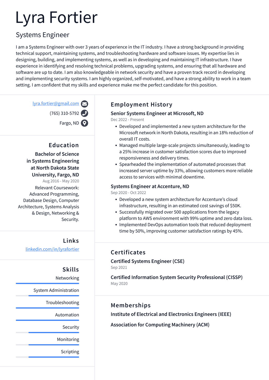 Google Systems Engineer Resume Examples | ResumeCat