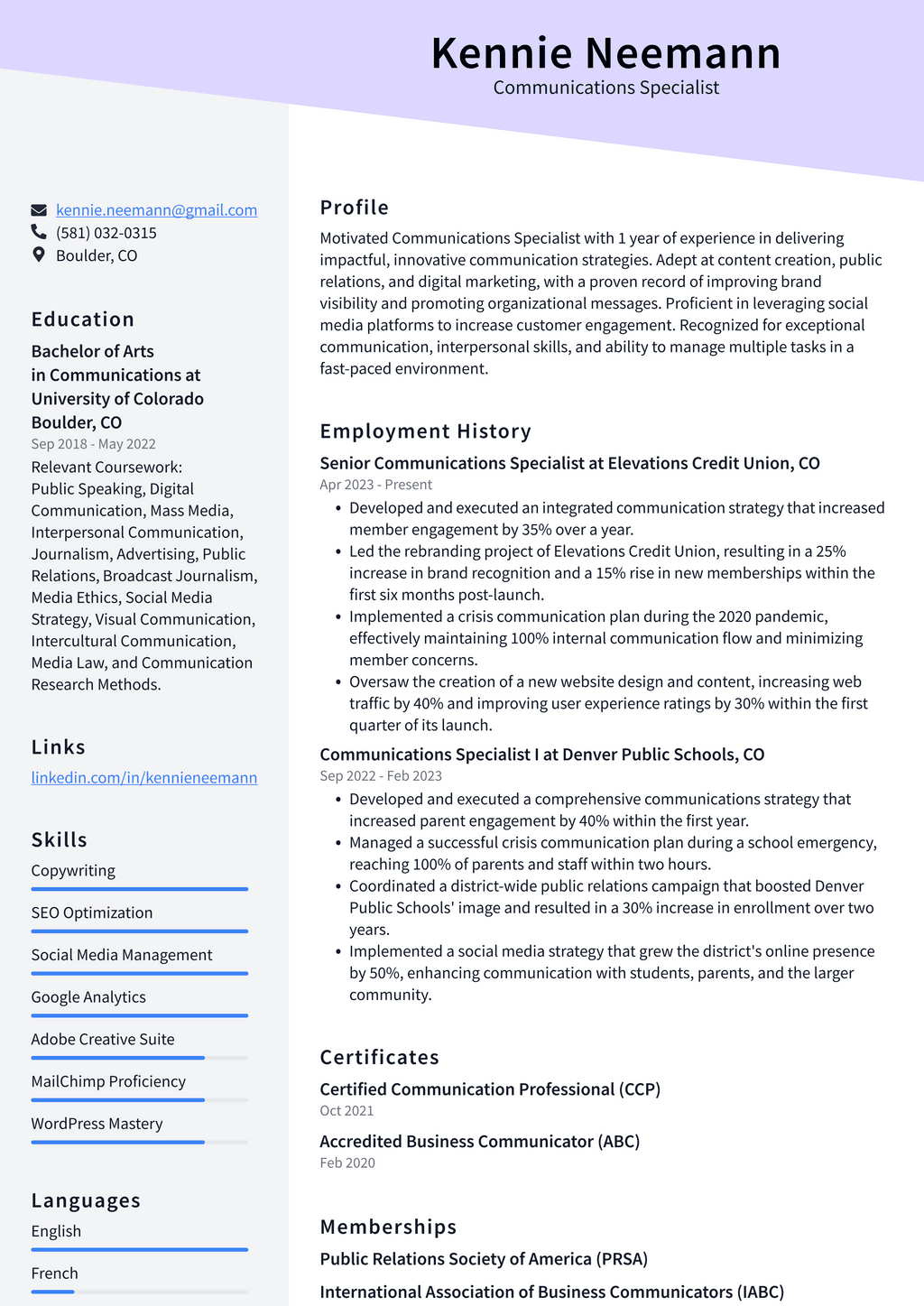 IBM Communications Specialist Resume Examples | ResumeCat