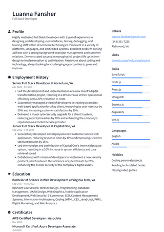 IBM Full Stack Developer Resume Examples | ResumeCat