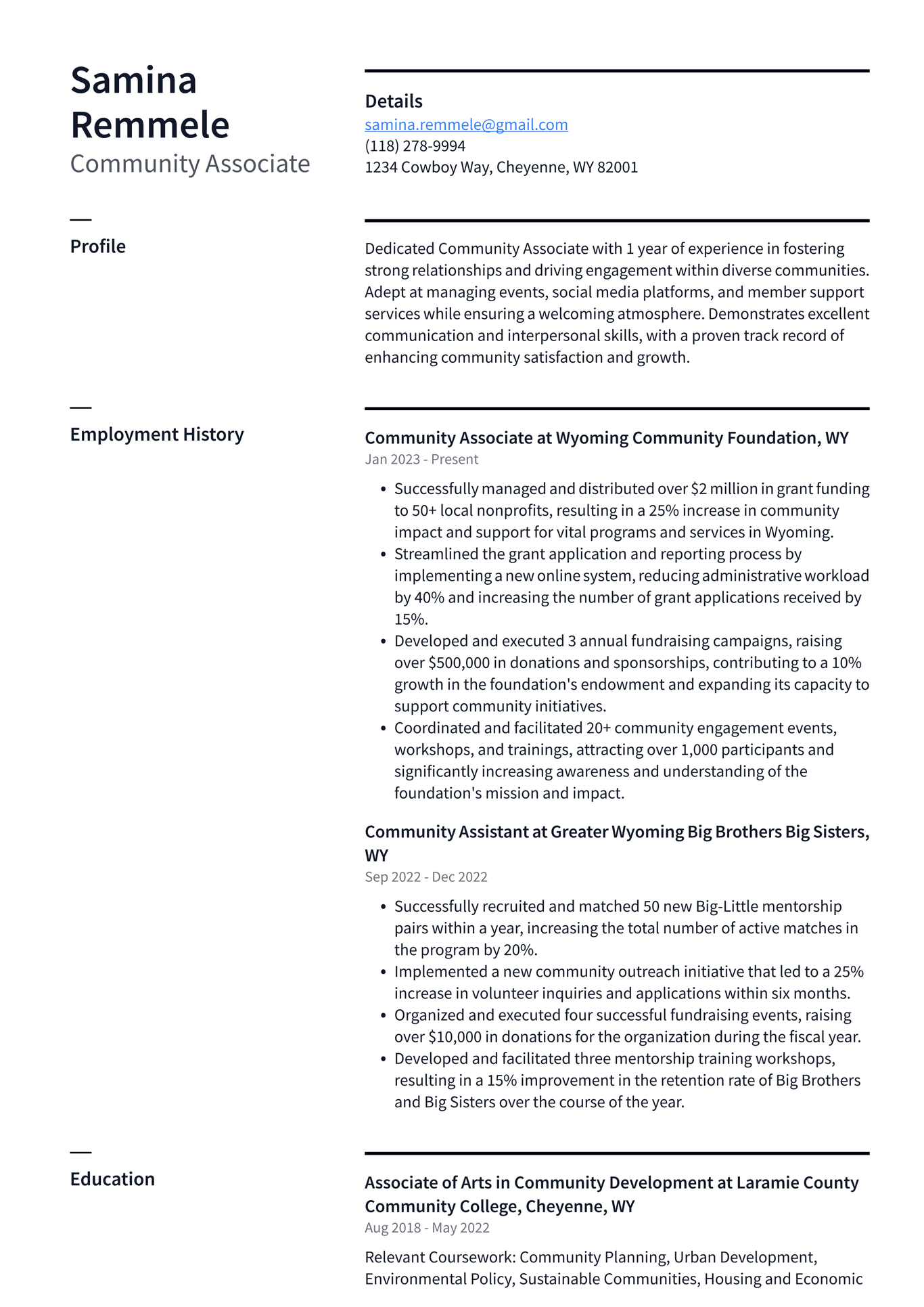 Lyft Community Associate Resume Examples | ResumeCat