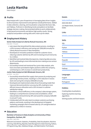 Lyft Data Analyst Resume Examples | ResumeCat