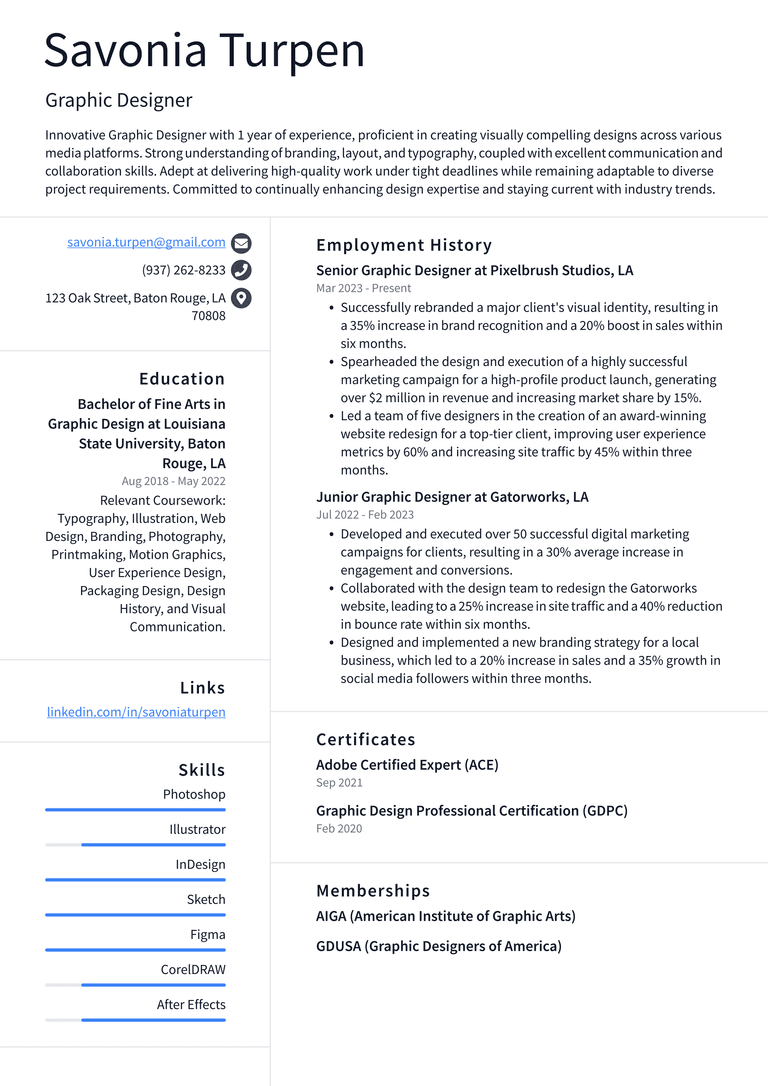 Lyft Graphic Designer Resume Examples | ResumeCat