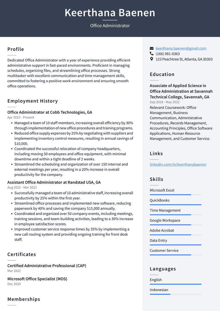 Lyft Office Administrator Resume Examples | ResumeCat
