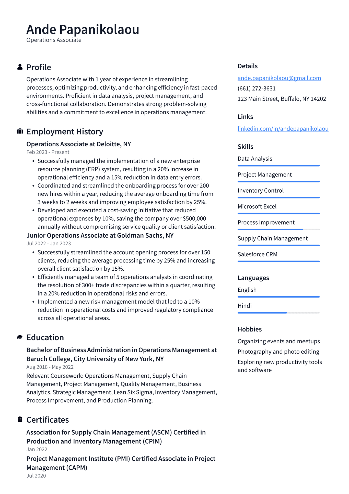 Lyft Operations Associate Resume Examples | ResumeCat