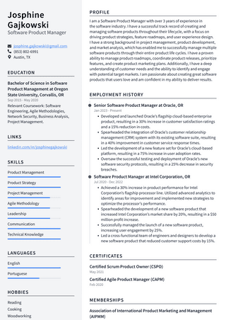 Meta Software Product Manager Resume Examples | ResumeCat