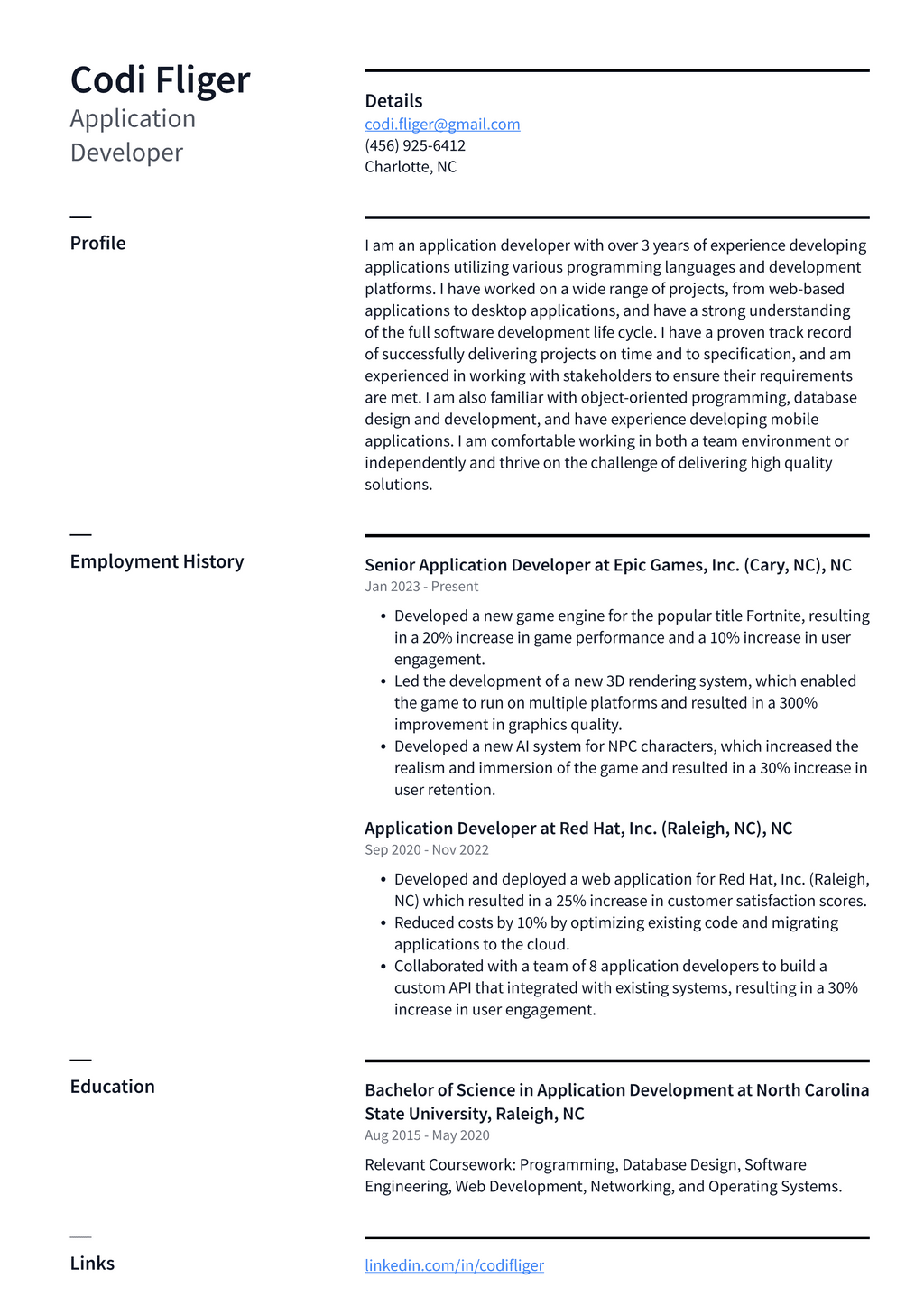 Microsoft Application Developer Resume Examples | ResumeCat
