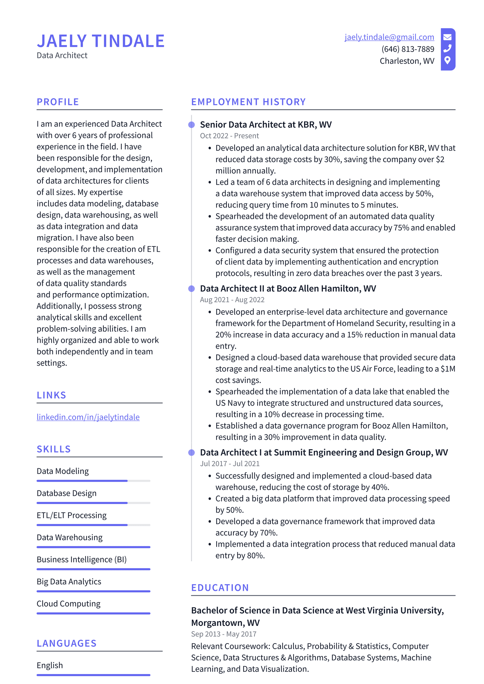 Microsoft Data Architect Resume Examples | ResumeCat