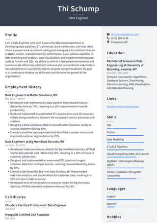 Microsoft Data Engineer Resume Examples | ResumeCat