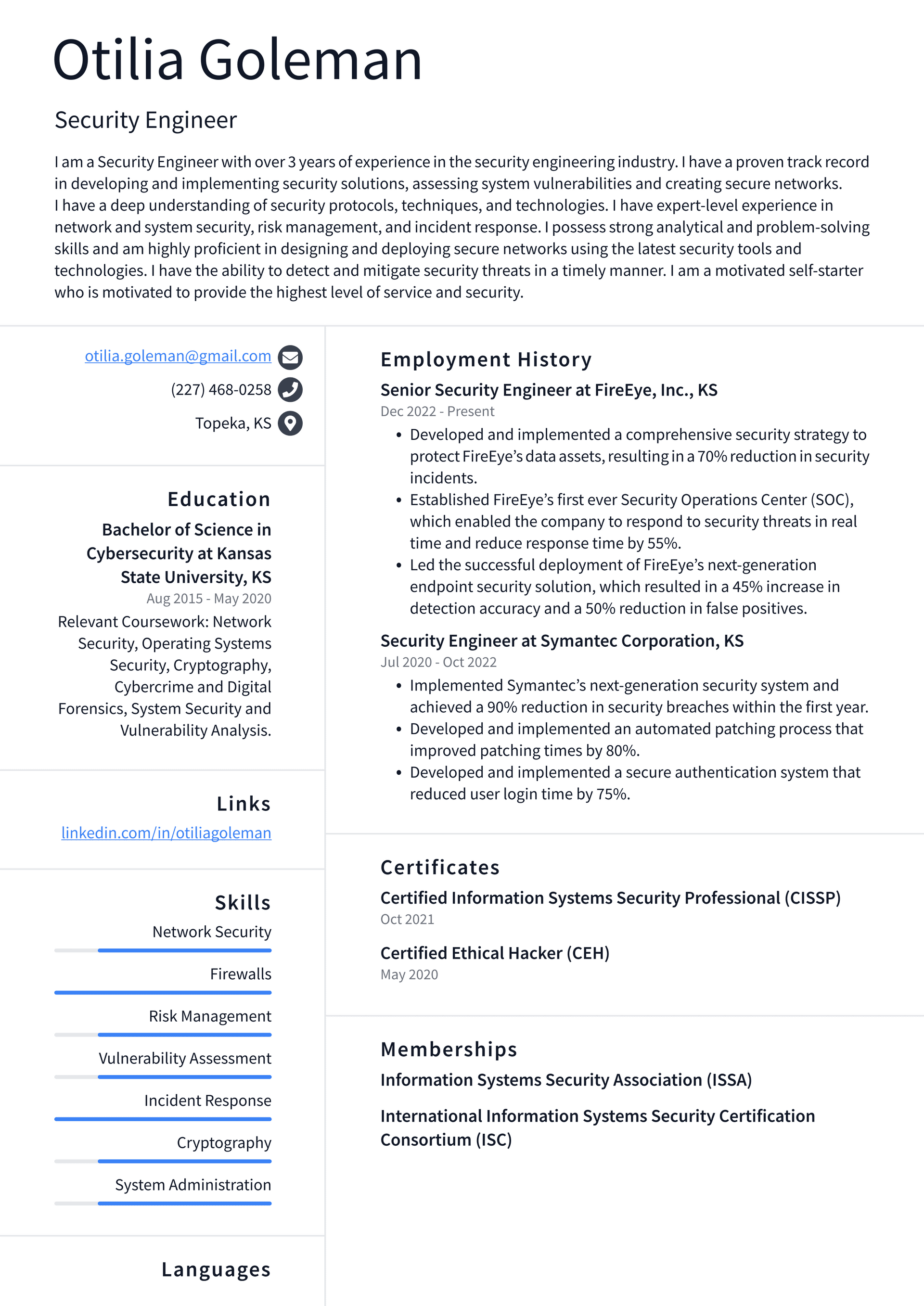 Microsoft Security Engineer Resume Examples | ResumeCat