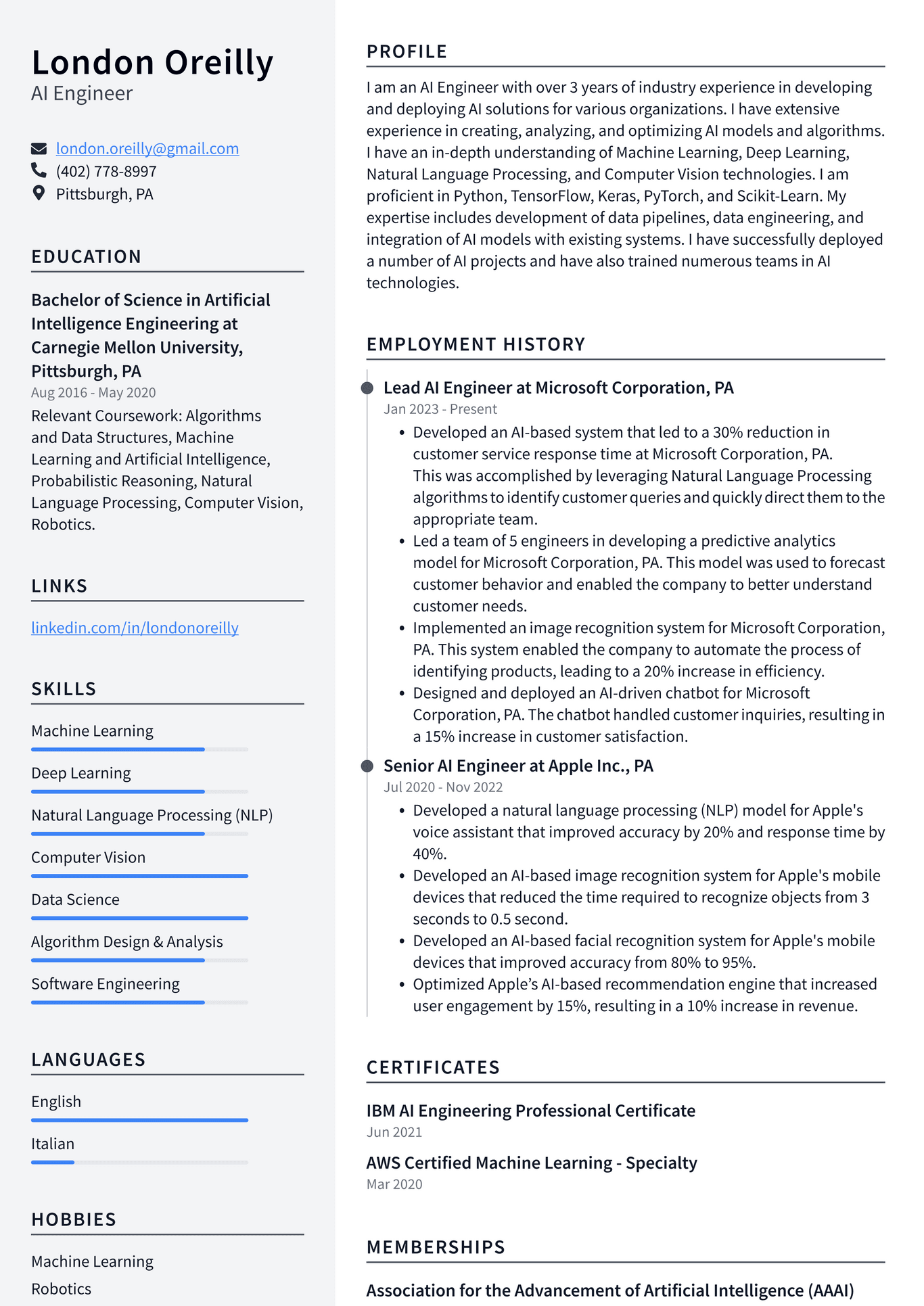 Netflix AI Engineer Resume Examples | ResumeCat