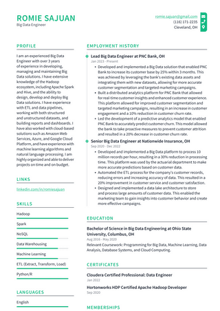 Netflix Big Data Engineer Resume Examples | ResumeCat