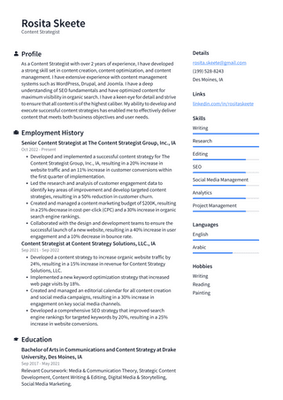 Netflix Content Strategist Resume Examples | ResumeCat