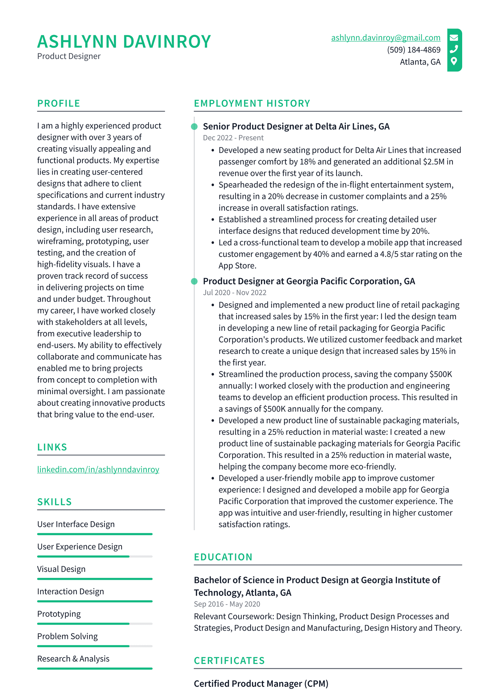 Netflix Product Designer Resume Examples | ResumeCat