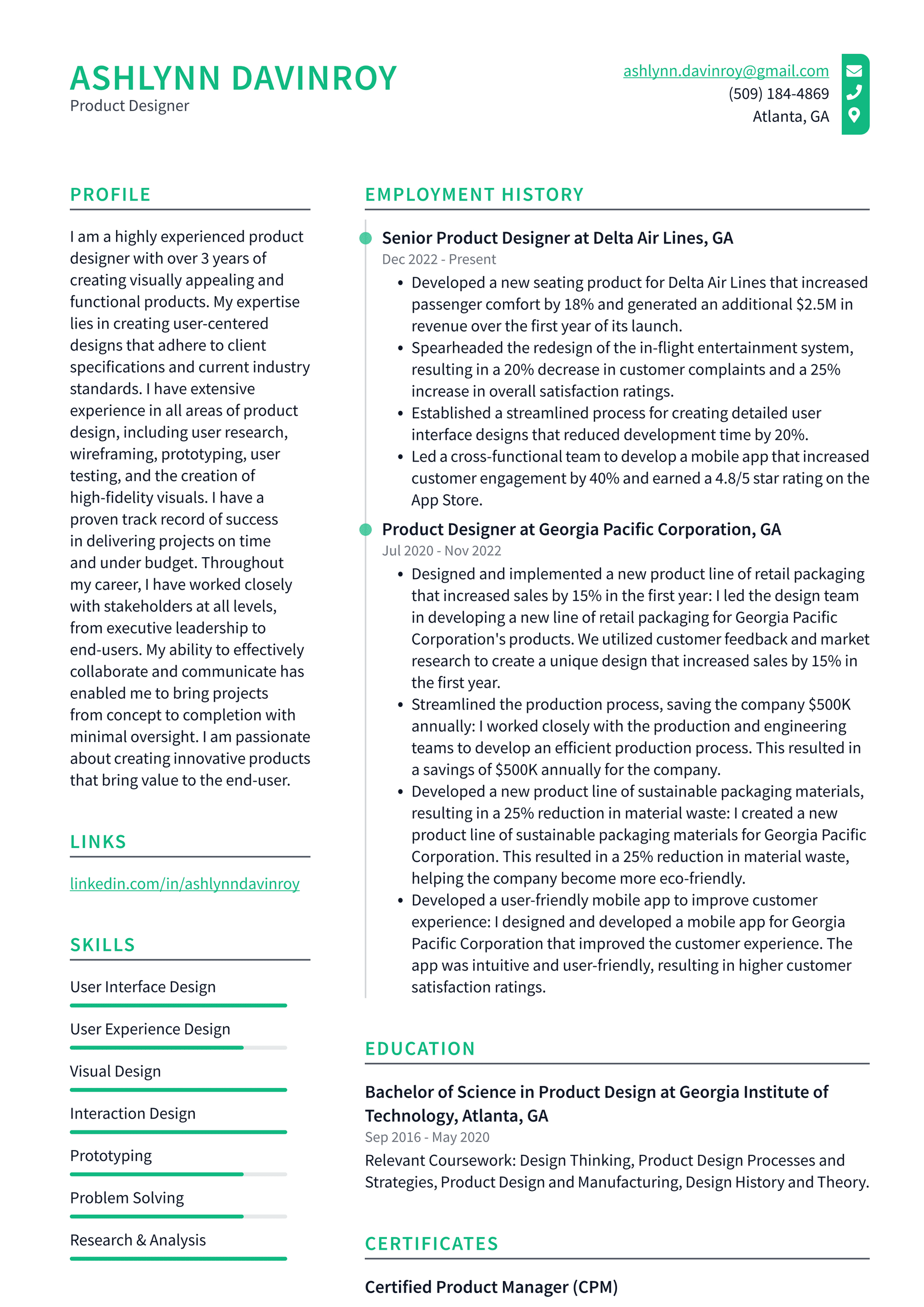 Netflix Product Designer Resume Examples | ResumeCat
