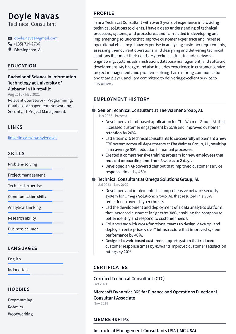 Netflix Technical Consultant Resume Examples | ResumeCat