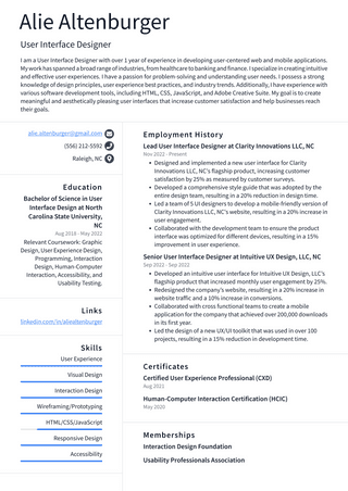 Netflix User Interface Designer Resume Examples | ResumeCat
