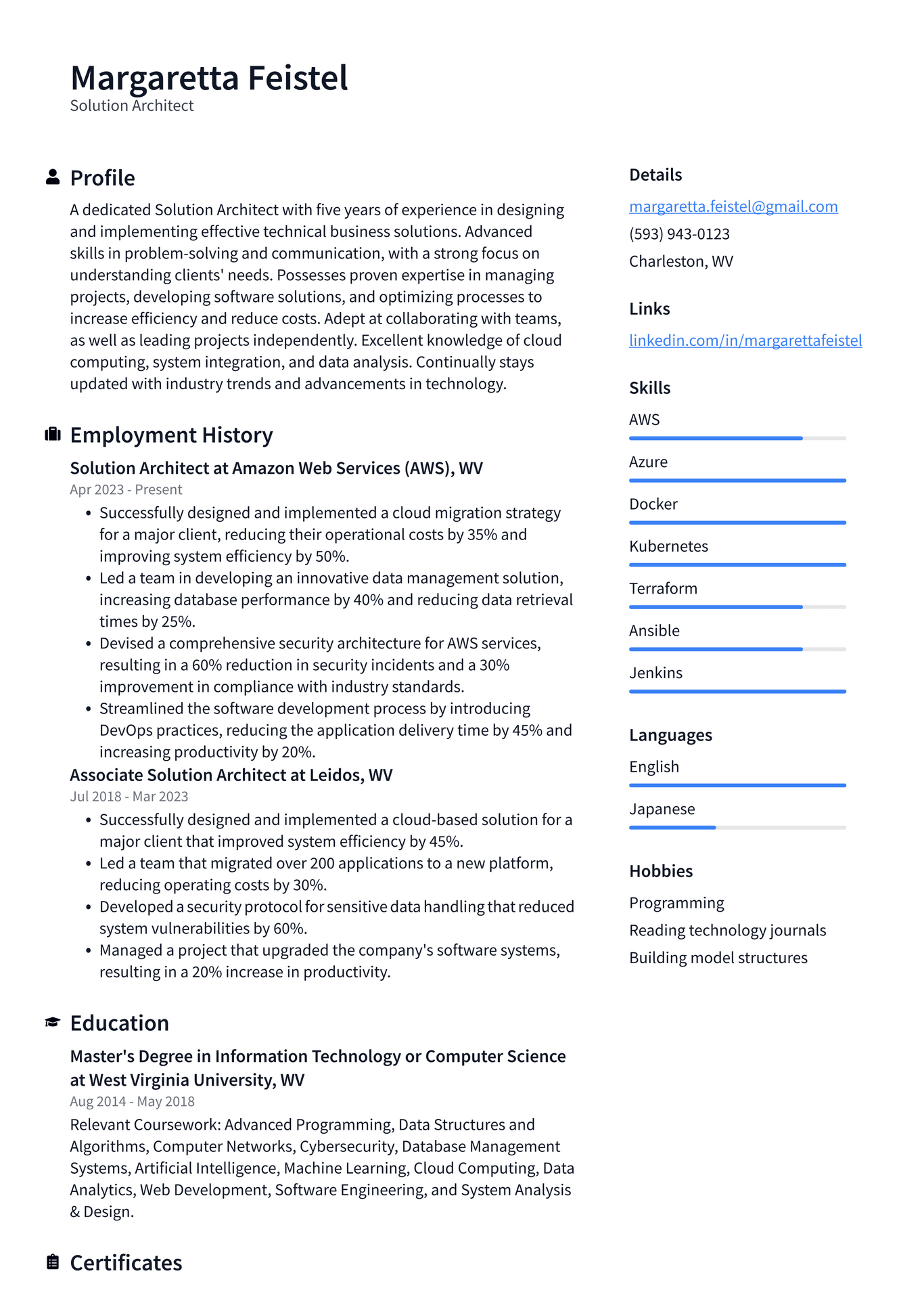 Oracle Solution Architect Resume Examples | ResumeCat Oracle Solution Architect Resume Examples | ResumeCat