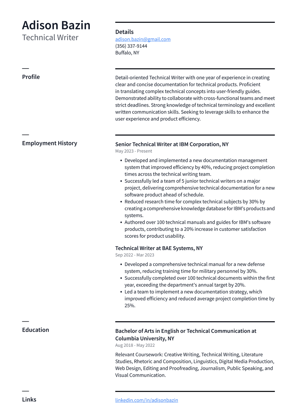 Oracle Technical Writer Resume Examples | ResumeCat Oracle Technical Writer Resume Examples | ResumeCat