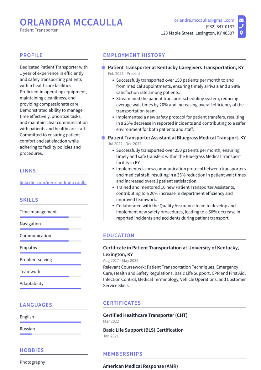 Top 12 Patient Transporter Skills To Put On Your Resume Top 12 Patient Transporter Skills To Put On Your Resume