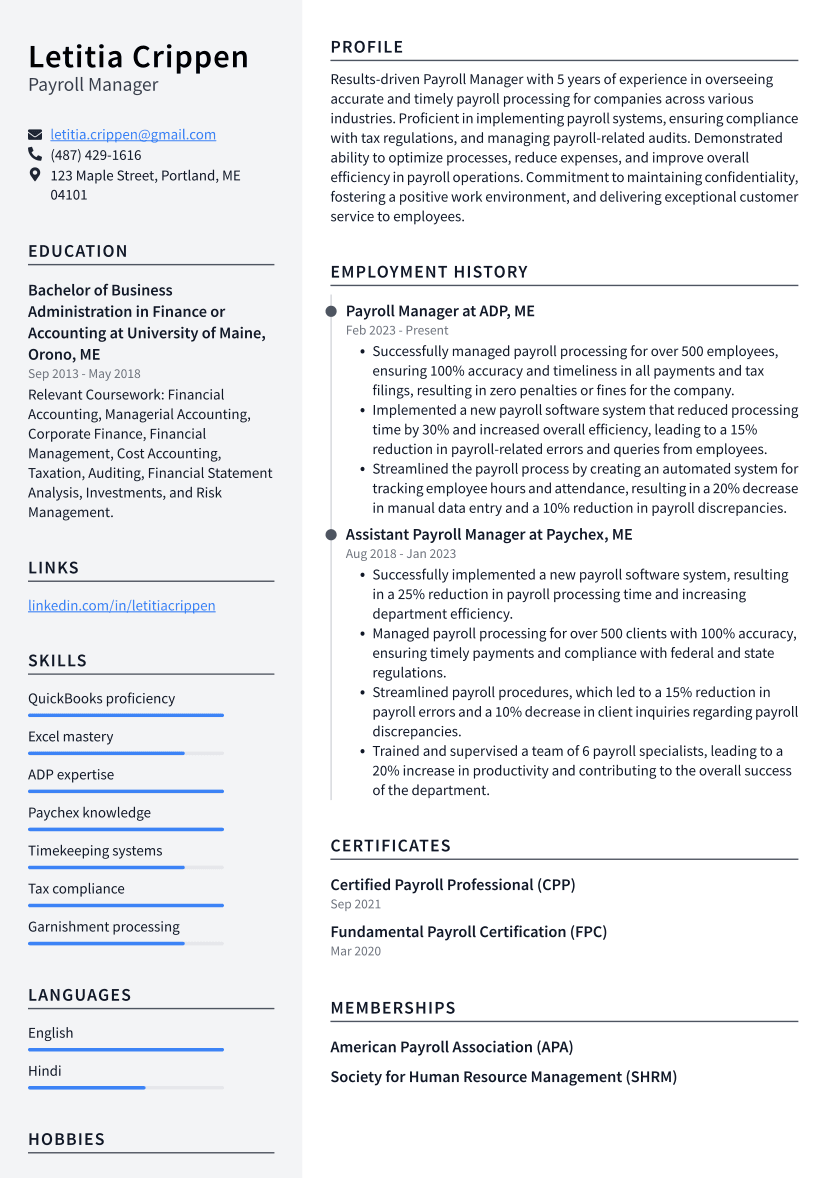 Top 12 Payroll Manager Skills To Put On Your Resume
